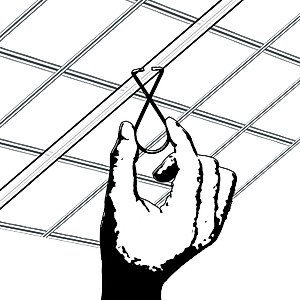 500 Packs Ceiling Hook Clips Ceiling Tile Hooks T-bar Clips Drop Ceiling Clips for Office, Classroom, Home and Wedding Decoration, Hanging Sign from Suspended Tile/Grid/Drop Ceilings