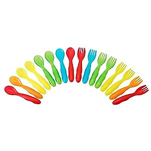 TOMY The First Years Take & Toss Flatware for Kids, 16 pieces, multicolor