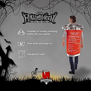 Beverage Can Costume | Slip On Halloween Costume for Women and Men| One Size Fits All |Red Cola Soda Can