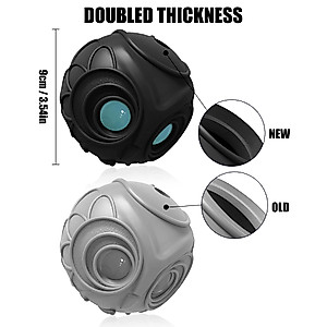 Mewlmart Giggle Ball for Dogs Owl Toys for Aggressive Chewers Punching balls Gift for Dog Medium Large Dogs Jolly Ball Natural Rubber Cute Fun Owl Hoot (Death Knight)