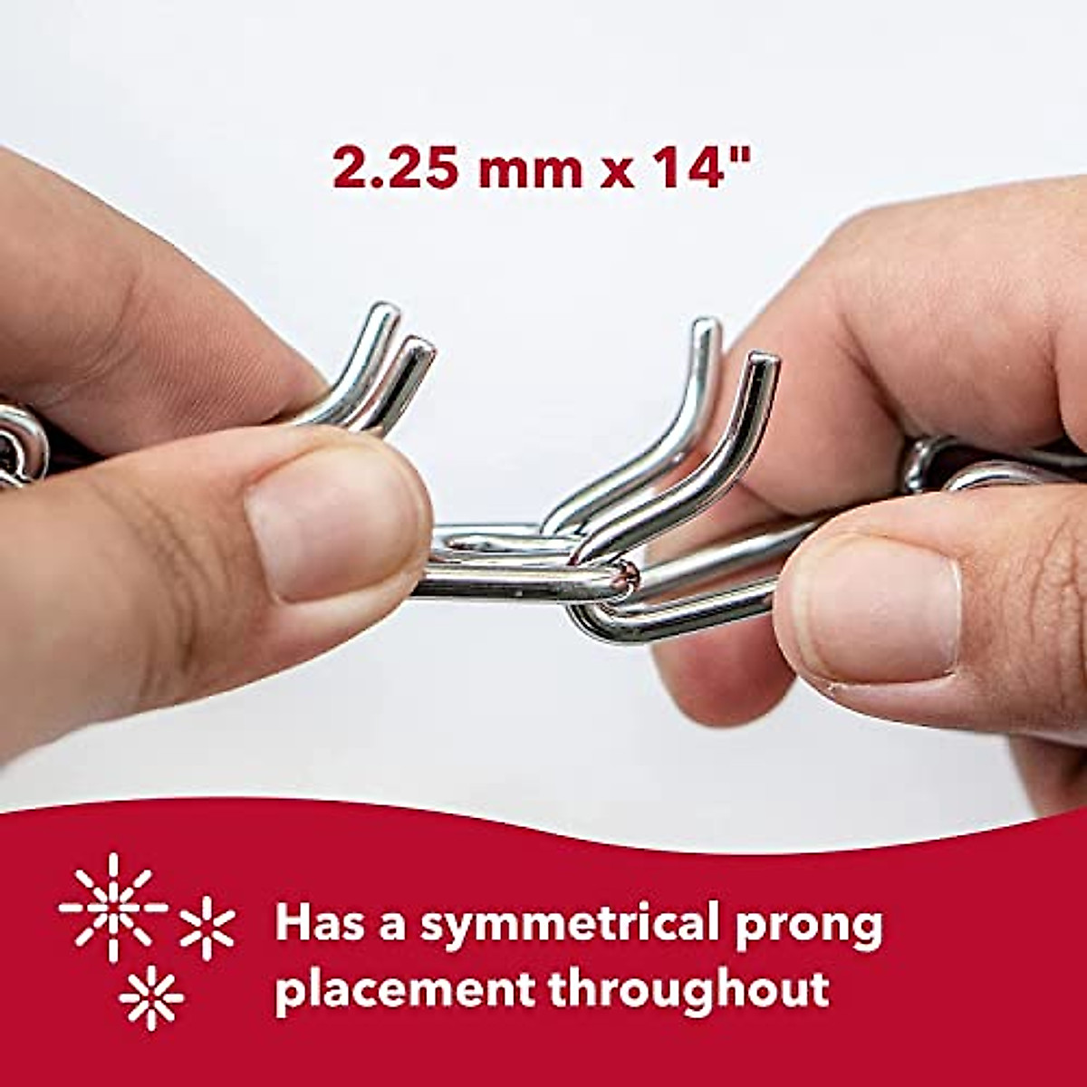 Herm SPRENGER Ultra-Plus Prong Dog Training Collar, 2.25 mm x 13" Neck Size, 2.25 mm x 16" Chain Length, Steel Chrome Plated Dog Prong Collar, Pinch Collar for Dogs, Dog Correction Collar