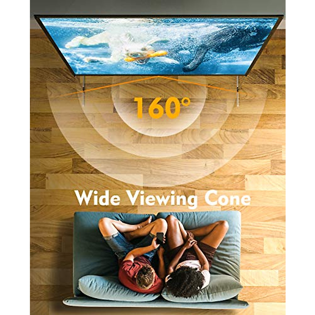 Projector Screen and Stand, 100 Inch 4K HD 16:9 Portable Wrinkle-Free Outdoor Projector Screen with Carry Bag for Home Theater Backyard Cinema Rear Front Projections (3)
