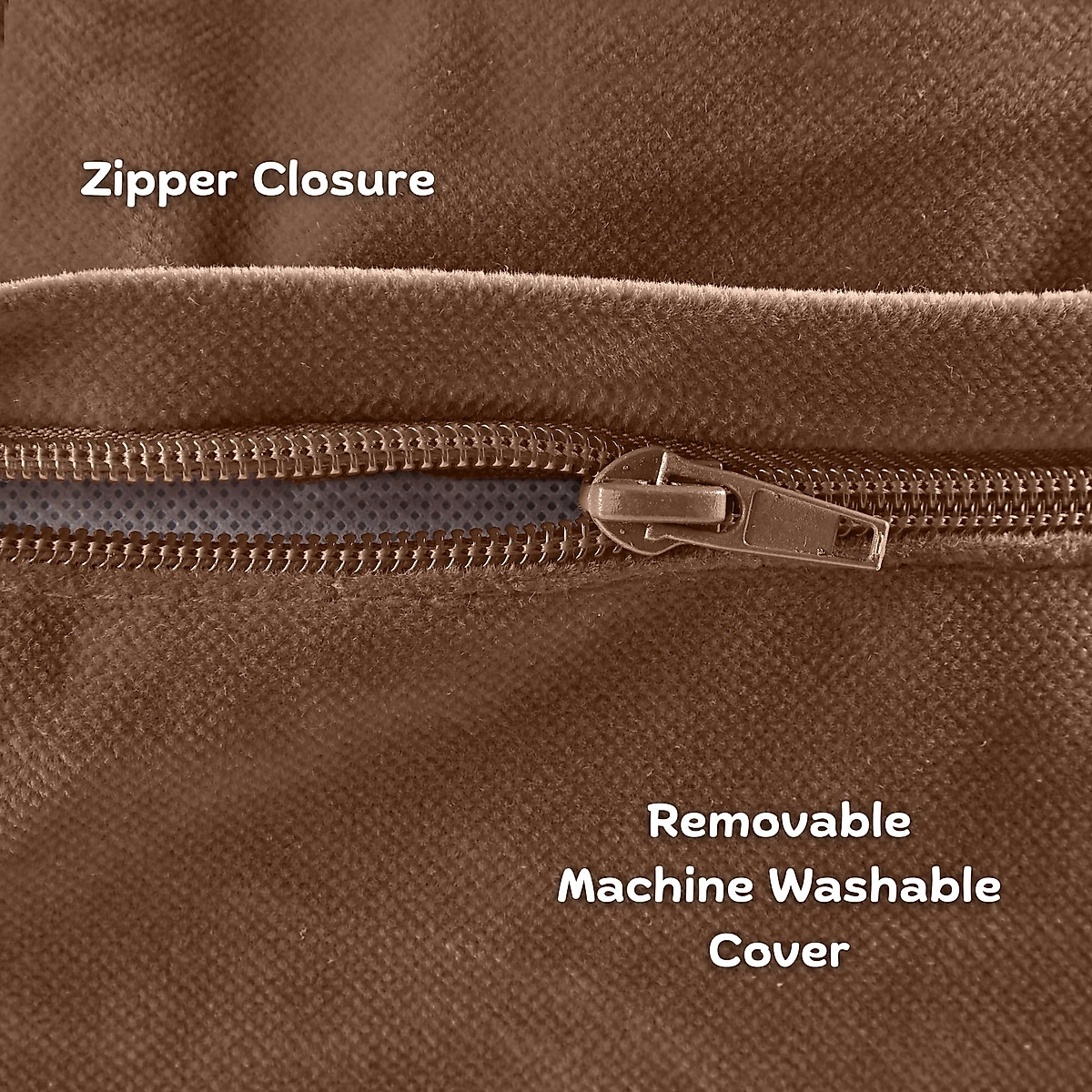 Happy Hounds Daisy Deluxe Supportive Sherpa Dog Bed, Large (48 x 36 in.), Mocha