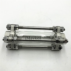 1/2" 3/4" 1" 1-1/4" 1.5" 2" NPT Female Thread Flow Sight Glass Stainless Steel 304 Flow Indicator Water Oil (1/2" DN15)