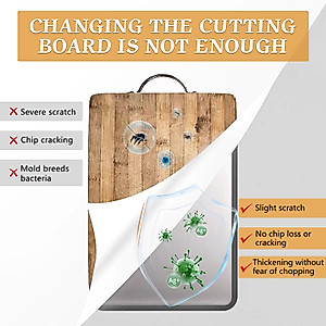 Cutting Board Double Sided,Stainless Steel Cutting Board for Kitchen, Food-Grade, Stainless Steel and Wheat Straw PP, Easy to Clean Large Cutting Board