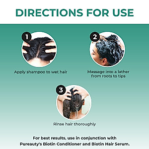 Biotin Shampoo for Thinning Hair and Hair Loss, Biotin Shampoo and Conditioner, Hair Loss Shampoo & Hair Thickening Shampoo for Men, Amazing Hair Thickening Shampoo for Men & Women - Pureauty Naturals