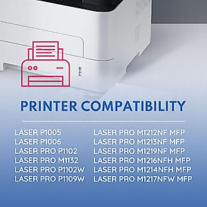 85A Black Toner Cartridge with Chip (1 Pack) | 85A High Yield Toner Replacement for HP 85A Ink Cartridge Works with Laser Pro P1102, P1109 Series, Laser Pro MFP M1212, M1217 Series Printer | CE285A