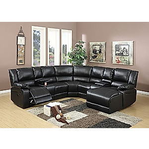 Poundex Sofas, Black