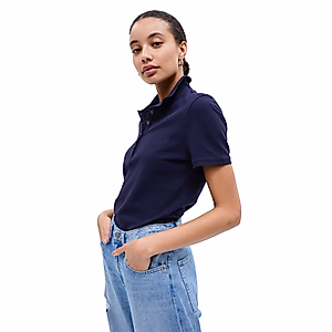 GAP Womens Short Sleeve Polo Navy Uniform M