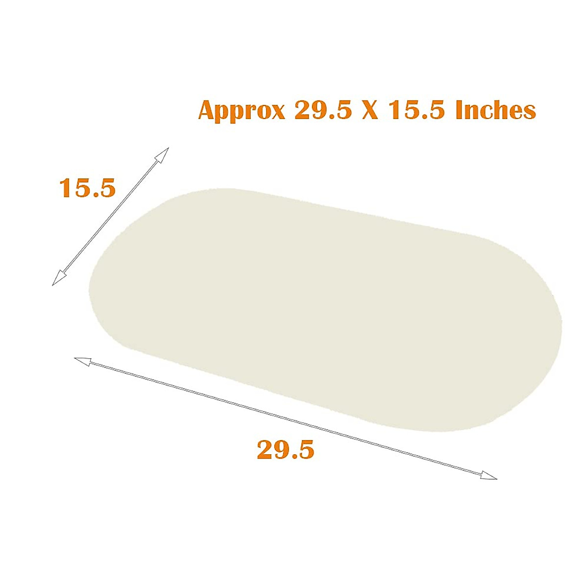 Co Storage Oval Foam Bassinet Mattress Pad with Removable Natural Organic Cotton Cover