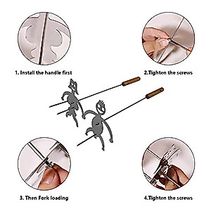 Hot Dog and Marshmallow Roasters-Bonfire Grill Stick for Campfire, Bonfire and Grill