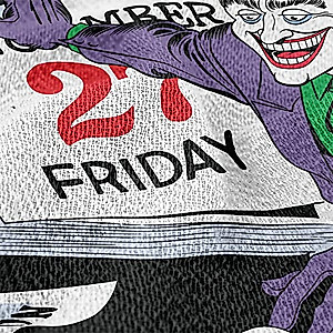 LOGOVISION Batman Blanket, 50"x60" Comic Cover A Crime A Day Woven Tapestry Cotton Blend Fringed Throw