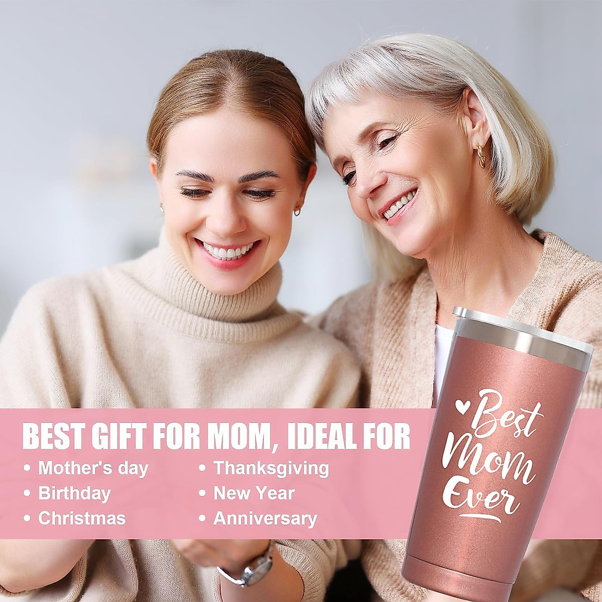 Kpafig Funny Gifts for Mom from Daughter Son Kids, Birthday, Christmas, Mothers Day Gifts for Mother in Law, Wife, First Time, New Mom - Mug Tumbler Cup 20oz