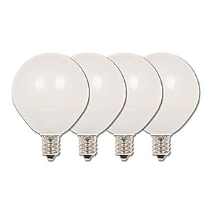 Westinghouse 4513120 60W Equivalent G16-1/2 Dimmable Soft White LED Light Bulb with Candelabra, 4 Count (Pack of 1)