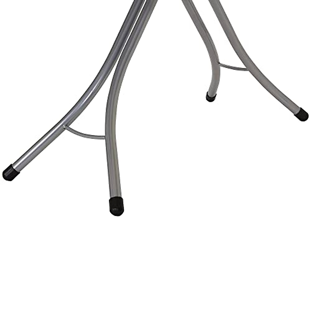 Household Essentials Wide Mega Ironing Board 4-Leg, Steel Top Pressing Station, Heat-Resistant Fiber Pad and Cotton Cover, Silver Frame