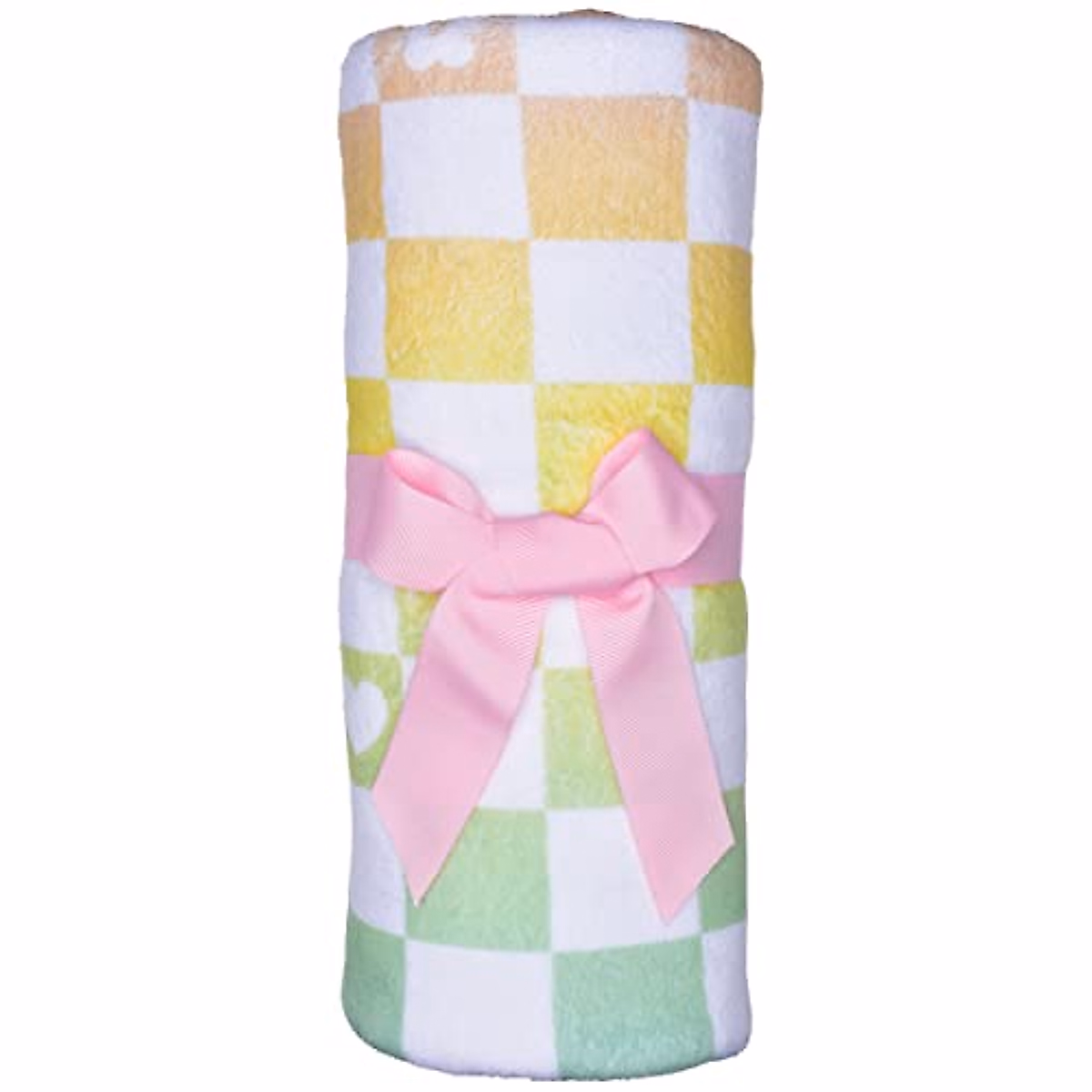 iscream Silky Soft Plush 56" x 60" Pretty Print Fleece Throw Blanket - Ombre Checker