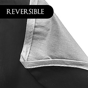 Betty Dain Reversi Reversible Coloring/Styling Cape, Two-Sided Cape, Black Side Has Chemical Proof Finish for Processing, Snap Closure at Neck, 50 x 60 Inches, Silver/Black