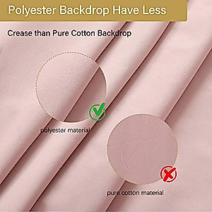 MoKoHouse 10ft x 8ft Pink Backdrop for Parties Pink Backdrop Drape for Birthday Valentines 2 Panels 5ft x 8ft