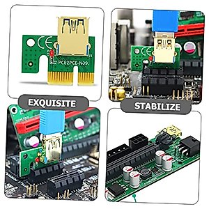 SOLUSTRE 6 Sets Riser Card Mining Graphics Pcie Riser Graphic Pcie Extension Cable Mining Gpu Extension Cable Pci- e Riser Cable Adapter Cable Extension Cord Gpu Riser PCB Hard Disk X16 Ssd