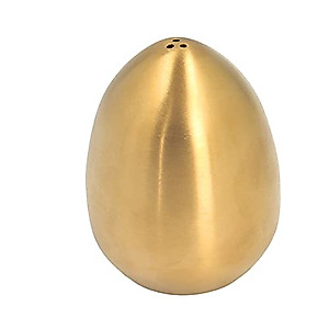 Egg Shaped Pepper Shaker, Stainless Steel Egg Shaped Pepper Shaker Pepper Shaker Pepper Dispenser for Outdoor Barbecue Restaurant Banquet Party Travel Salt Shaker(Gold)