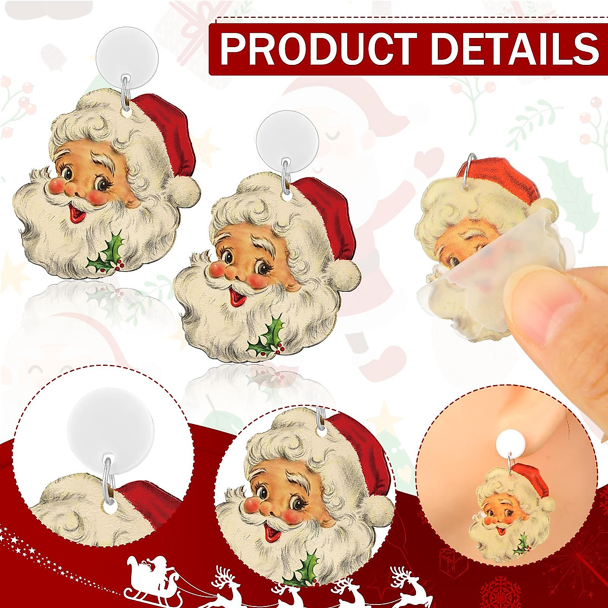 Huquary 16 Pairs Teacher Earrings Bulk for Women Acrylic Apple Pencil Letter Dangle Earrings for Teacher Thanksgiving Gifts(Festive Style)