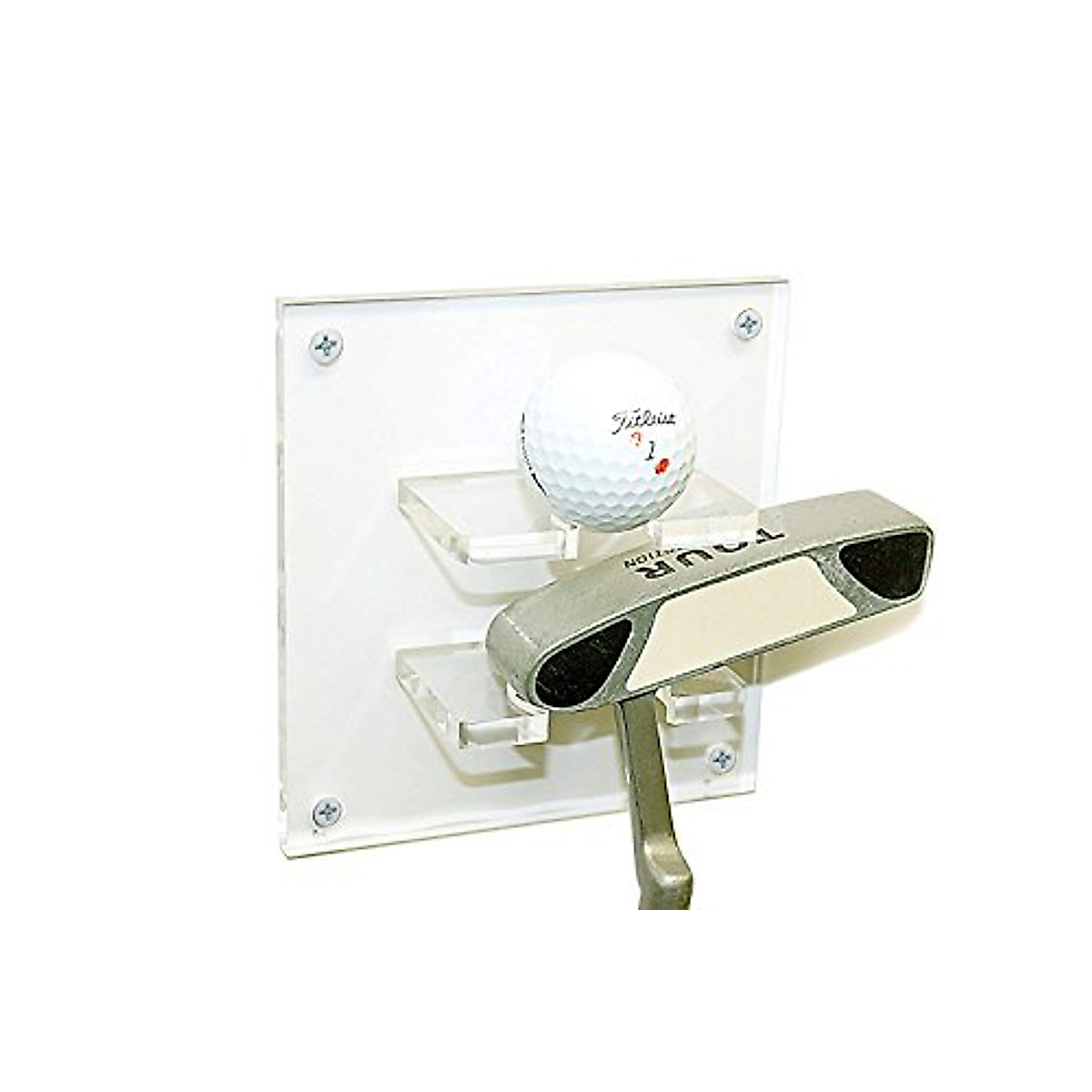 Better Display Cases Clear Acrylic Golf Ball and Putter Combo Wall Mount Bracket (SP226-A/A054A)
