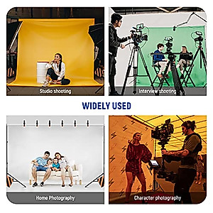 NEEWER Backdrop Stand 10ft x 7ft, Adjustable Photo Studio Backdrop Support System for Wedding Parties Background Portrait Photography with 4 Crossbars, 6 Clamps, 2 Orange Sandbags and Carrying Bag