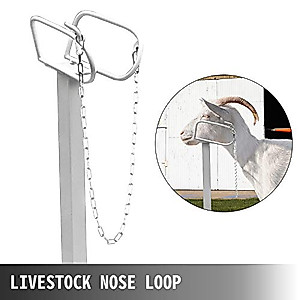 Happybuy Livestock Stand 51x23 inches, Trimming Stand with Straight Head Piece, Goat Trimming Stand Metal Frame Sheep Shearing Stand Livestock Trimming Stands