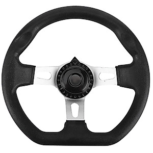 Acouto 270mm -Kart Steering Wheel with, Steering Wheel for -Kart Racing Cart Accessory