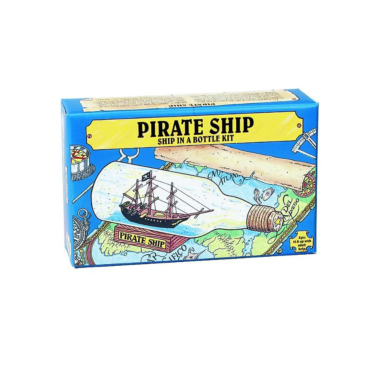 Pirate Ship in a Bottle Kit - Includes All Parts to Create a Mini Ship in a Bottle - VERY Challenging, Are You up for It?