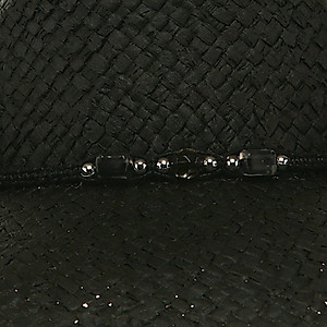 MG Womens Straw Outback Toyo Cowboy Hat, Black