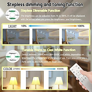 ZSCBBKJ E12 Smart Bulbs Dimmable, 7W E12 LED Bulbs with 2.4GHz Remote Control (No Battery), Stepless Dimming (2700K~6500K) & Color Changing (Warm~White) Bulbs (Pack of 4)