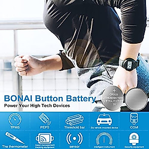 BONAI CR2025 3v Lithium Battery Coin Cell Batteries-30 Count, Premium Button Battery Long Lasting for Keyfob Key, Remotes Control, Watches (5-Year Shelf Life)