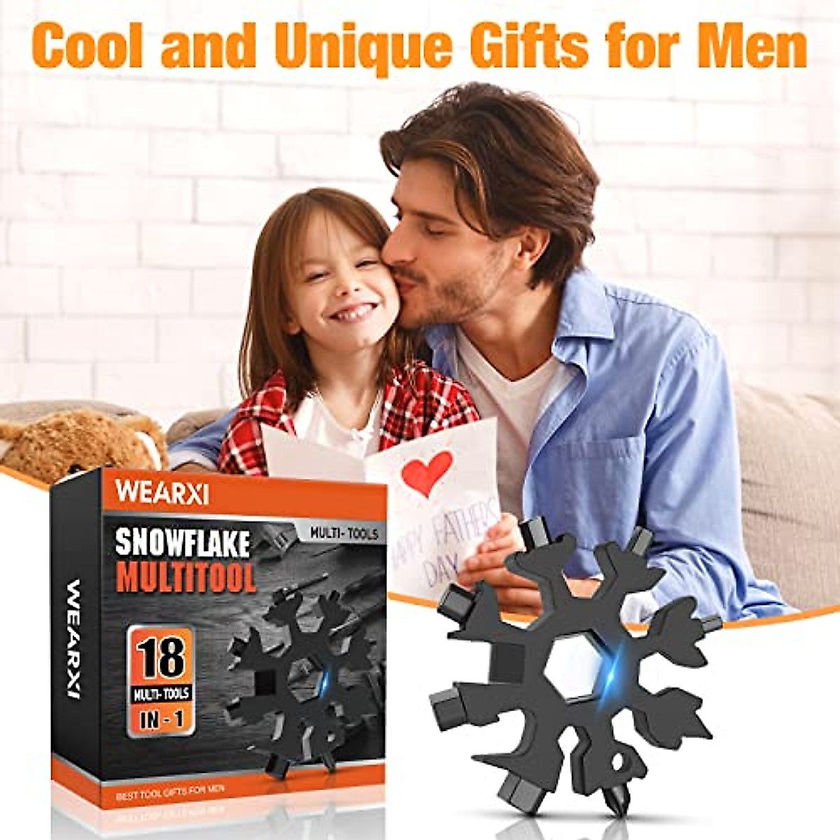 Gifts for Men, 9 in 1 Multitool Pen Set and 18 in 1 Snowflake Multitool, Gifts for Men Who Have Everything