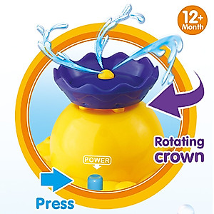 Bath Toy, Spray Water Octopus (Ramdom Colour), Can Float Rotate with Fountain, Funcorn Toys Floating Bathtub Shower Pool Bathroom Toy for Baby Toddler Infant Kid Party, Water Pump Electronic Sprayer