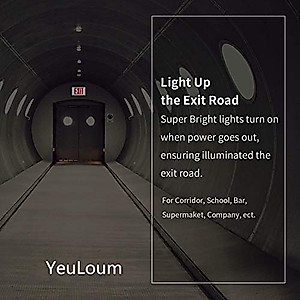 Litufine Ultra Slim LED Exit Sign, Red Letter Emergency exit Lights, 120V-277V Universal Mounting Double Face (1-Pack)