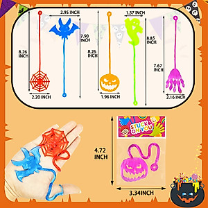 Kannove Halloween Sticky Hands Toys Gifts for Kids 20 PCS, Halloween Treats Non Candy Basket Goodie Bag Stuffer Fillers Party Favors Prizes for Toddlers, Halloween Trick or Treat Toys for Boys Girls