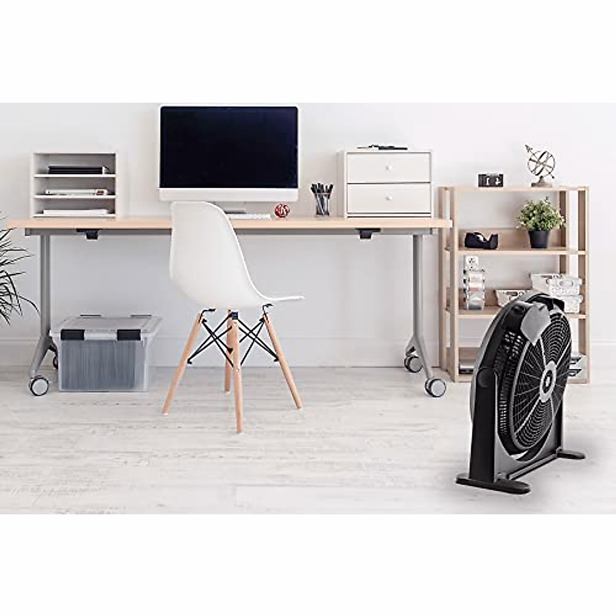 Air Monster 20 Inch Air Circulator Fan, Floor Fans, High Velocity Fan, Large Fan Turbo Fan, Fans for Home, Bedroom, Wall Mount Fan, 3 Speed Settings, Adjustable 180° Tilt, Black