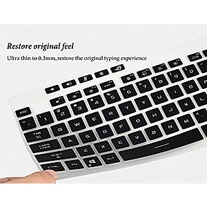 Keyboard Cover Skin for 2021 New ASUS ROG Strix G15 Gaming Laptop G513QR G513QR-ES96, 15.6" ASUS ROG Strix G15 G513 G533 G533ZX-XS96/AS94 Keyboard Skin[Not Fit for 2020 ASUS ROG Strix G15]-Black