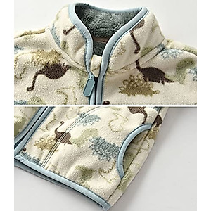 DILIBA Toddler Fleece Jacket Sherpa Baby Boys Girls Lightweight Fall Winter Warm Coats Size 6-7