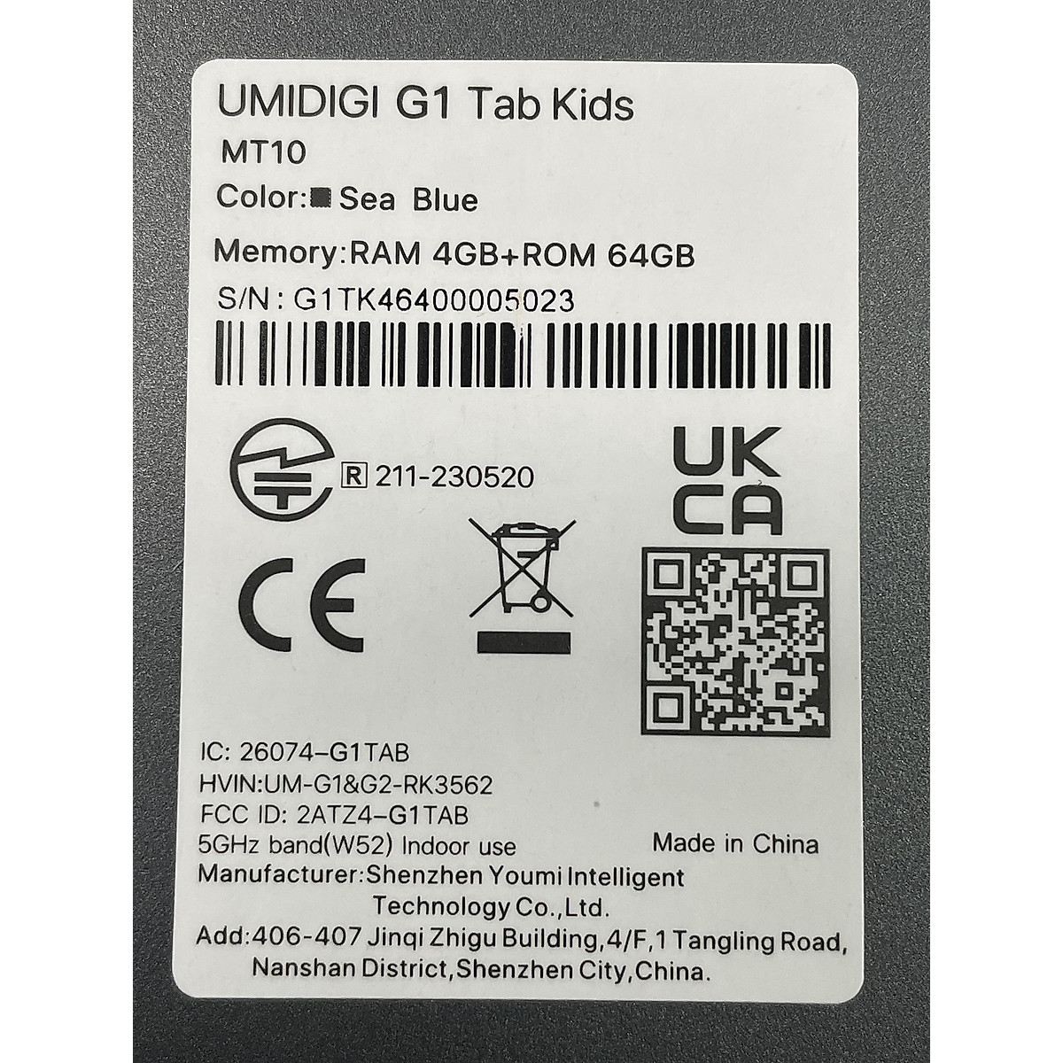 UMIDIGI Kids Tablet, G1 Tab Android 13 Tablet PC, 10.1" Tablet for Kids, 8G+64G up to 1TB, WiFi 6, 8MP+8MP Dual Camera, Quad-Core, 6000mAh, BT5.0, TÜV Eye Bluelight Tablet Android, Parental Control