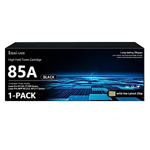 85A Black Toner Cartridge with Chip (1 Pack) | 85A High Yield Toner Replacement for HP 85A Ink Cartridge Works with Laser Pro P1102, P1109 Series, Laser Pro MFP M1212, M1217 Series Printer | CE285A