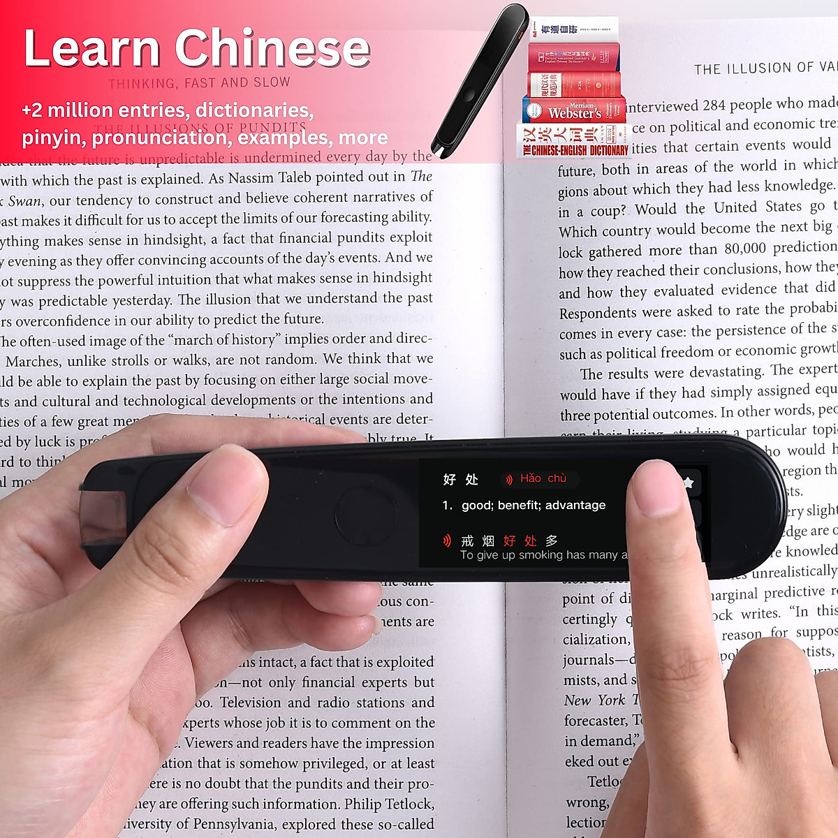 youdao Electronic Language Translator Device Dictionary Pen 2 Portable Scanning Translator for Language Learners Scanning Reading Pen (English Interface)(Need to be Charged to 100% at First use)