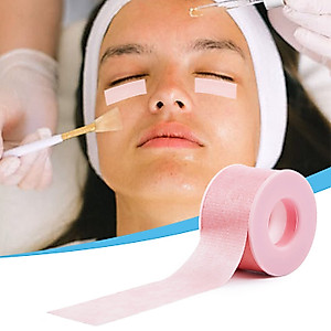 4pcs Lash Adhesive Tape, Reusable Adhesive Waterproof Silicone Tape Eyelash Tape for Lash Extension Lash Beauty Auxiliary Tools (2 Pink, 2 Blue)