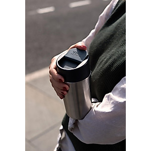 Joseph Joseph Sipp Stainless Steel Insulated Travel mug, Hygienic Leakproof reusable Vacuum thermal mug, Coffee & Tea Insulated Cup - 16 fl. oz