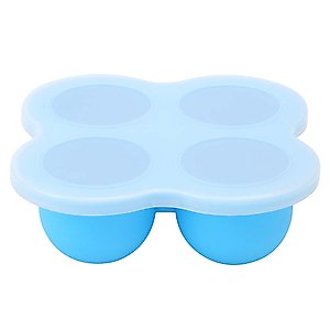 Alvinlite 4 Hole Portable Silicone Egg Bites Mold Rack Steamer for Reusable Pressure Cooker Accessories Blue