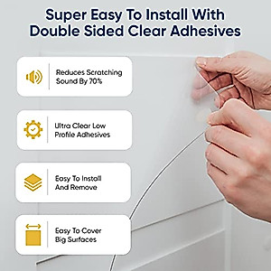 PROTECTO® Cat & Dog Scratch Door Protector for Indoors & Outdoors - 2-Pack 30" x 20" Transparent Door Protector from Dog Scratching, Smooth Deterrent Surface - Easy Installation with Sticky Pads