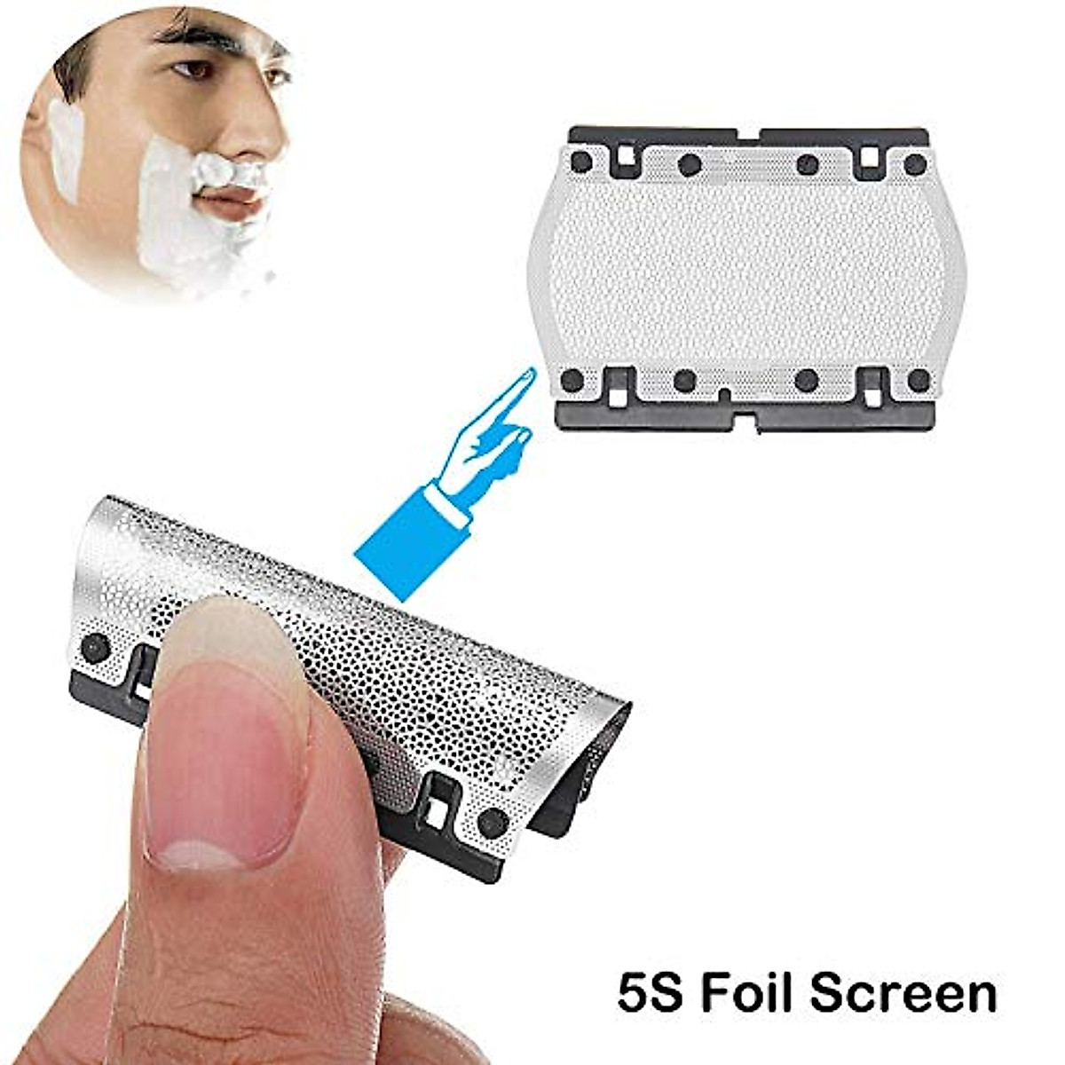 Electric Shaver Replacement Head for Braun Series 5, Electric Shaver Replacement Heads,5s Replacement Foil & Cutter for Compatible with Braun M90 M60 P40 P50 P60 P70 P80 555 575