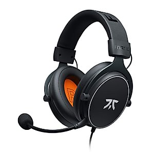 Fnatic React Gaming Headset for Esports with 53mm Drivers, Metal Frame, Precise Stereo Sound, Broadcaster Detachable Microphone, 3.5mm Jack [PC, PS4, PS5, Xbox ONE, Xbox Series X] [Playstation_4]
