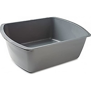 Wash Basins – Rectangular Plastic Hospital Bedside Soaking Tub [1 Pack] Small 7 Quart Graduated Bucket - Portable Washbasin for Washing, Cleaning, Foot Bath, Washing Dishes, Face Cleansing Bowl